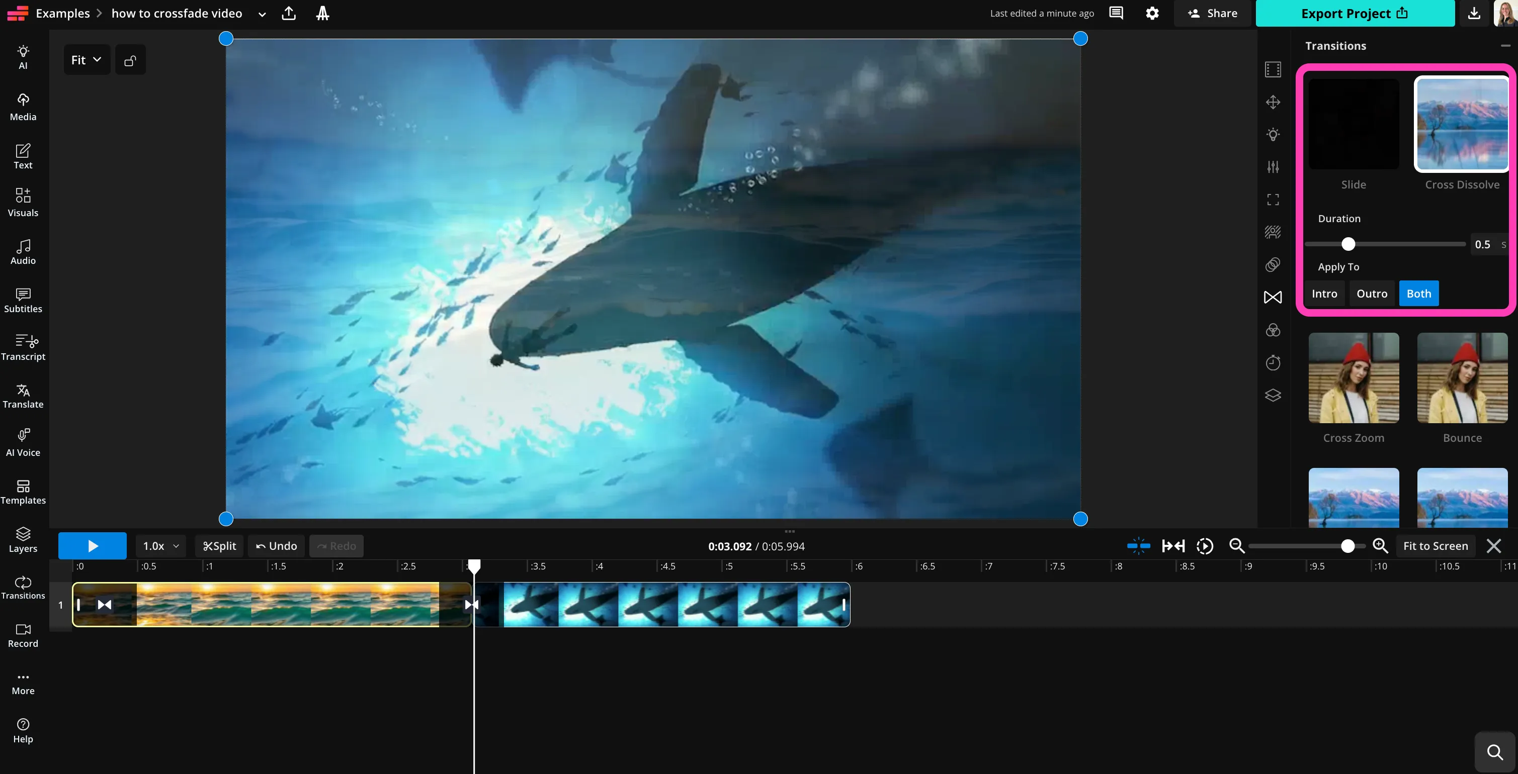 Crossfade Video Online — Video Crossfader