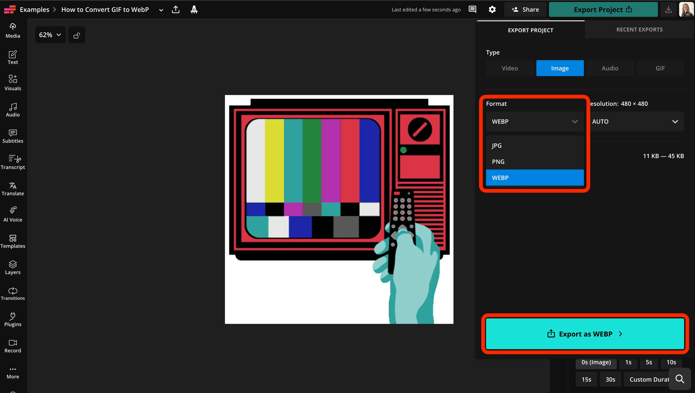 Convertir GIF en WebP — Convertisseur de fichiers gratuit en ligne