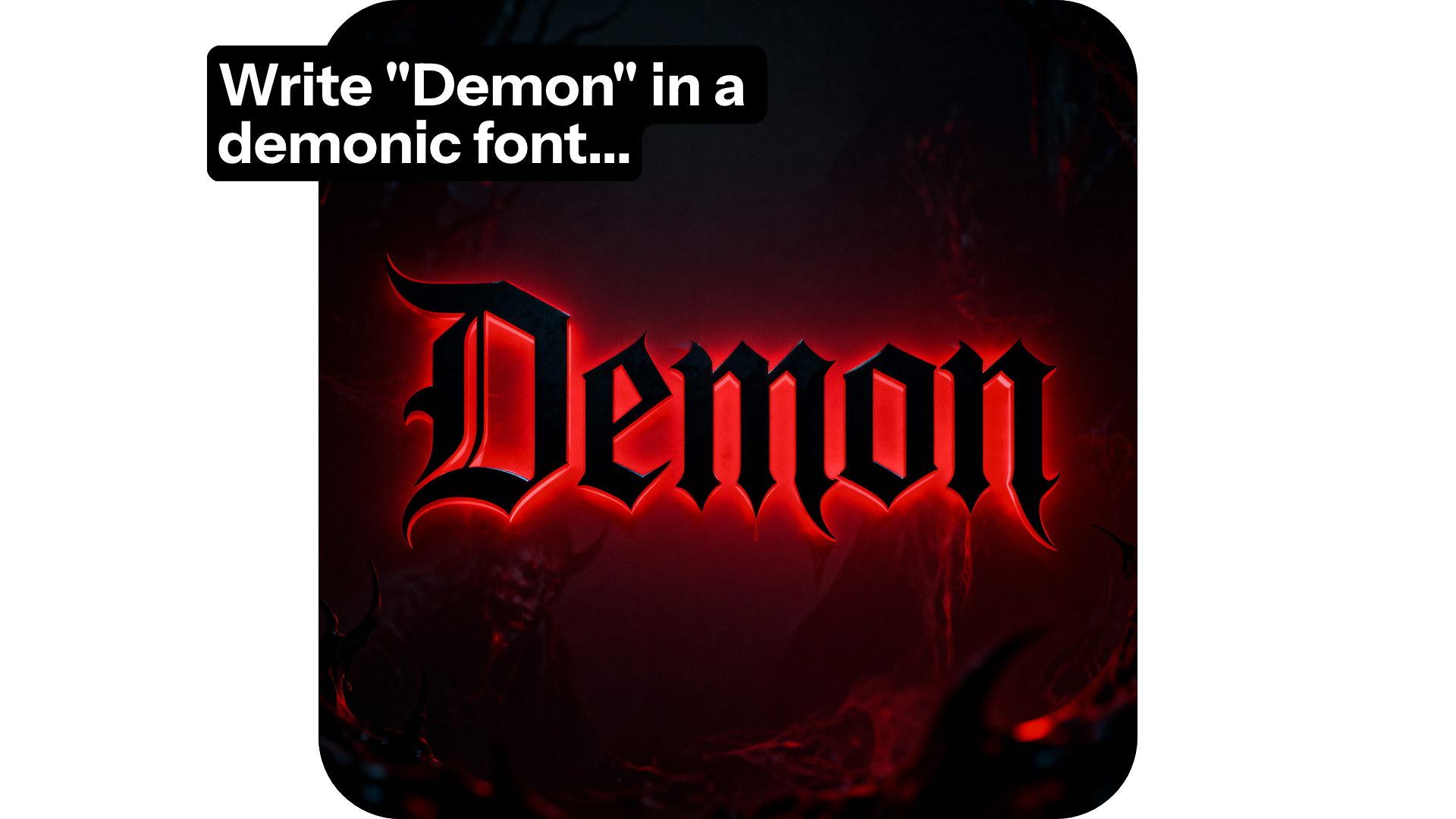 AI demon Font Generator – Online AI Text Art Generator