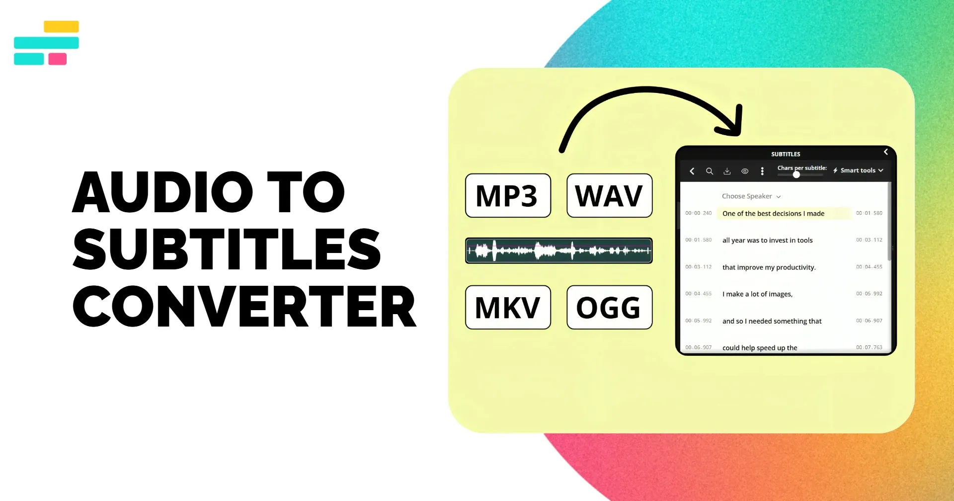 Konverter Audio ke Subtitle — Buat Subtitle dari Audio Secara Online