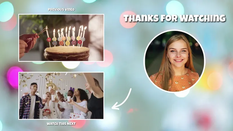 Aesthetic Bokeh Background Outro Template — Kapwing