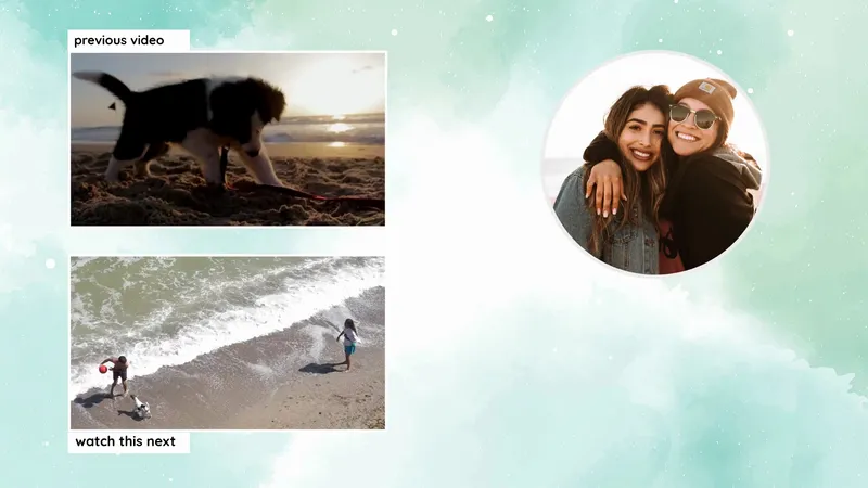 Blue Watercolor Outro Template — Kapwing