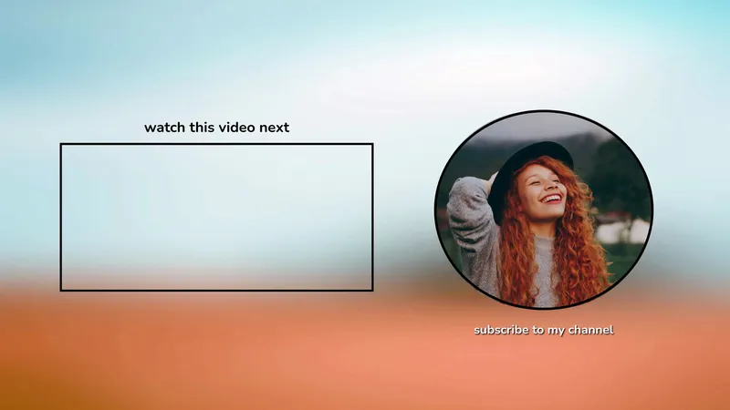 Blurry Blue and Orange Outro Template — Kapwing