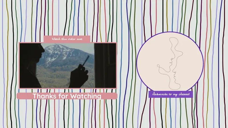 Colorful Lines Outro Template — Kapwing