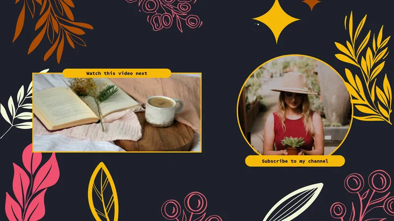 Dark Blue and Yellow Outro Template — Kapwing