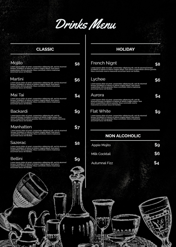 Chalkboard Menu Template