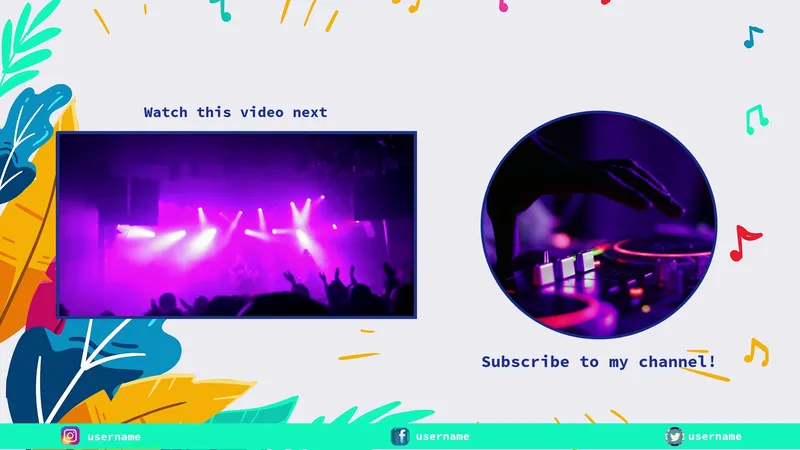 Green Red and Blue Outro Template — Kapwing