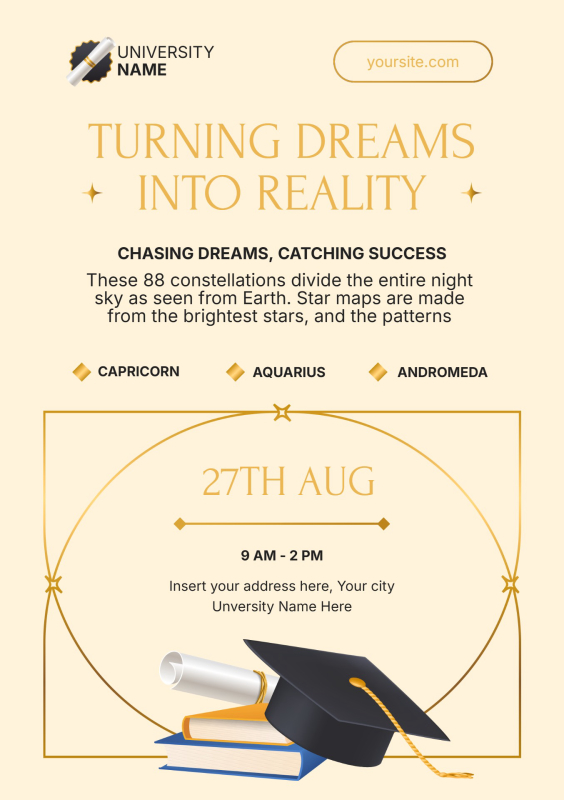 Graduation Invitation Insert Template