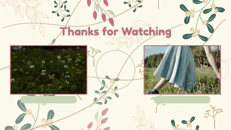 Light Background and Flowers Outro Template — Kapwing