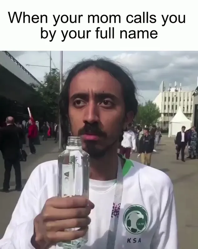 Man Nervously Drinking Water at FIFA World Cup Video Meme Template ...