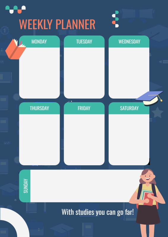 Student Weekly Planner Printable