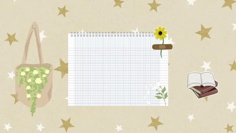 Notebook and Plants Intro Template — Kapwing