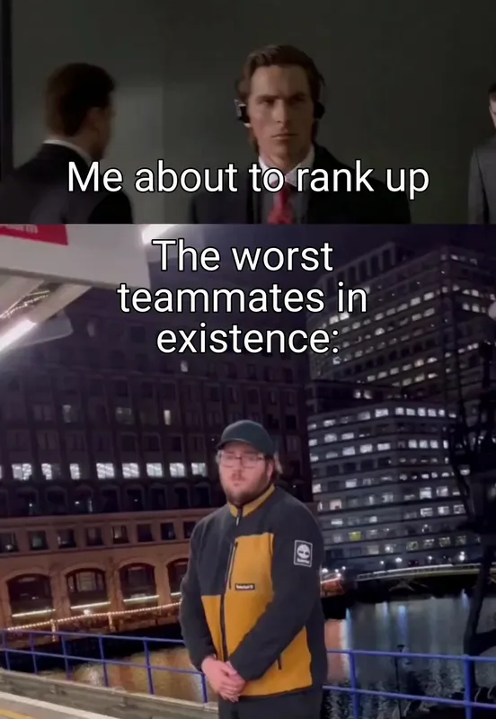 Patrick Bateman Walk x Guy in Yellow Jacket Meme — Kapwing