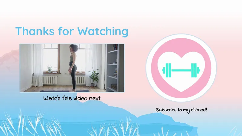 Pink and Blue Gradient Outro Template — Kapwing