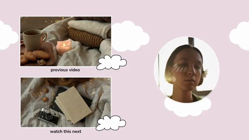 Pink Background with Clouds Outro Template — Kapwing