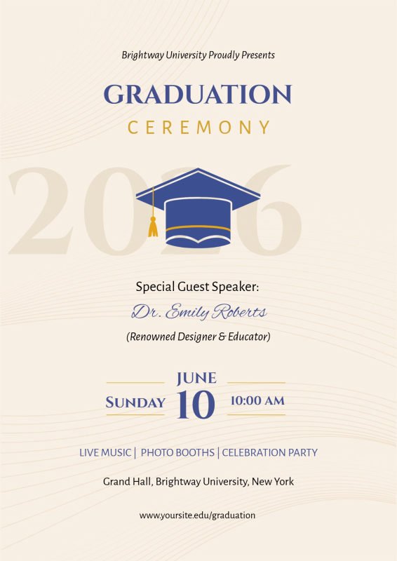 Graduation Hat Invitation Templates
